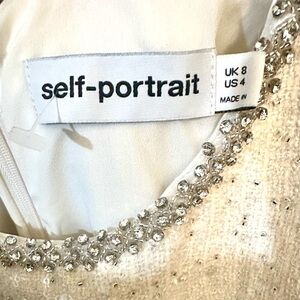 Self-Portrait | Dresses | Lovely Nwt Selfportrait Ivory Mini Dress With ...
